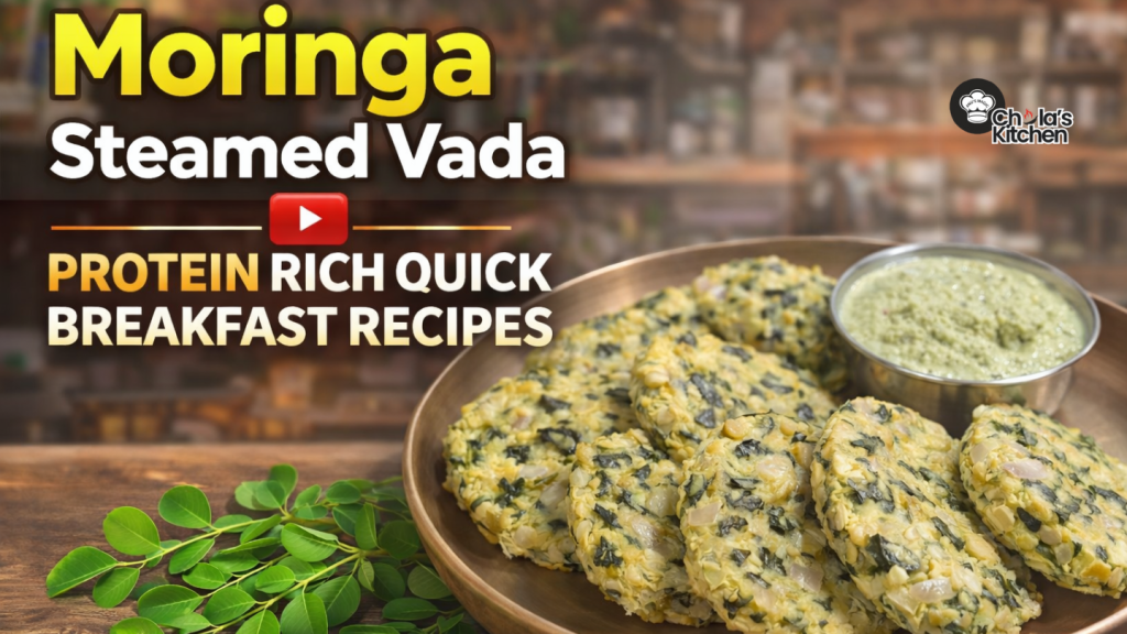 Moringa Steamed Vada Recipe | Healthy Protein‑Rich Breakfast (No Oil)